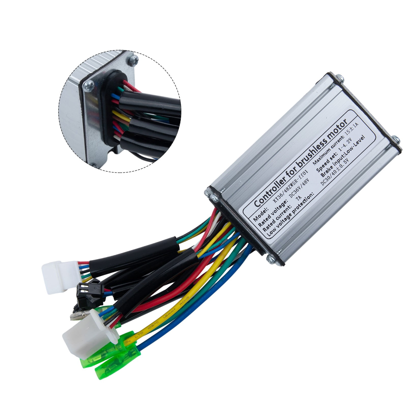 1PC 48V 36V Kt-15A Controller for 250W Brushless Motor Ebike Electric ...