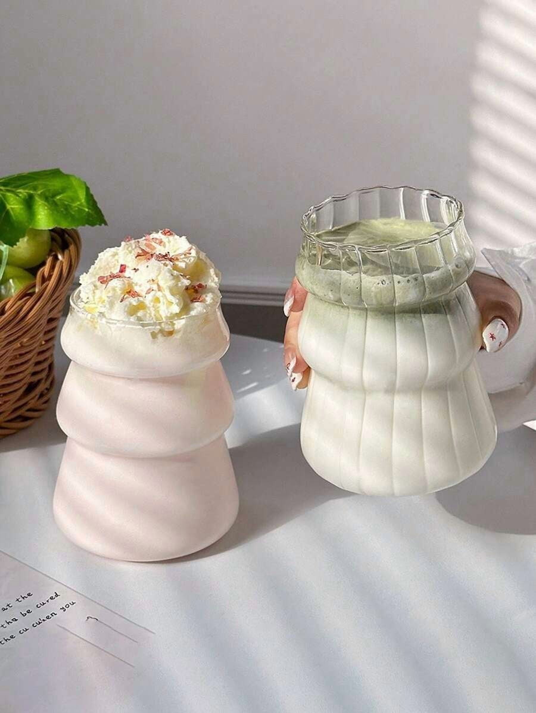 1PC 550ml Clear Glass Cup - Drinking Cup for Coffee, Juice (No Straw) - Ideal as Photography ...