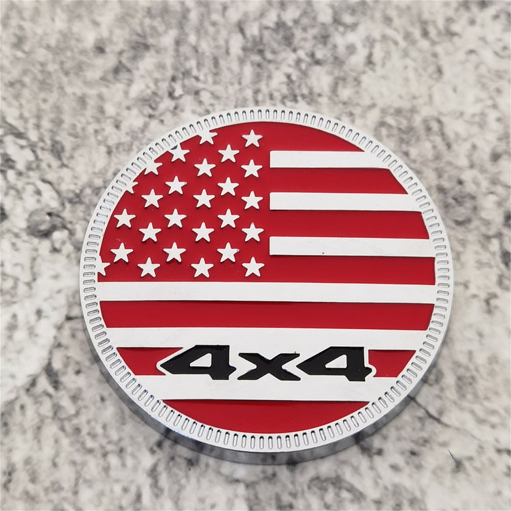 1PC 60mm American US Flag Trail Rated 4X4 Metal Circular Pattern Decal ...