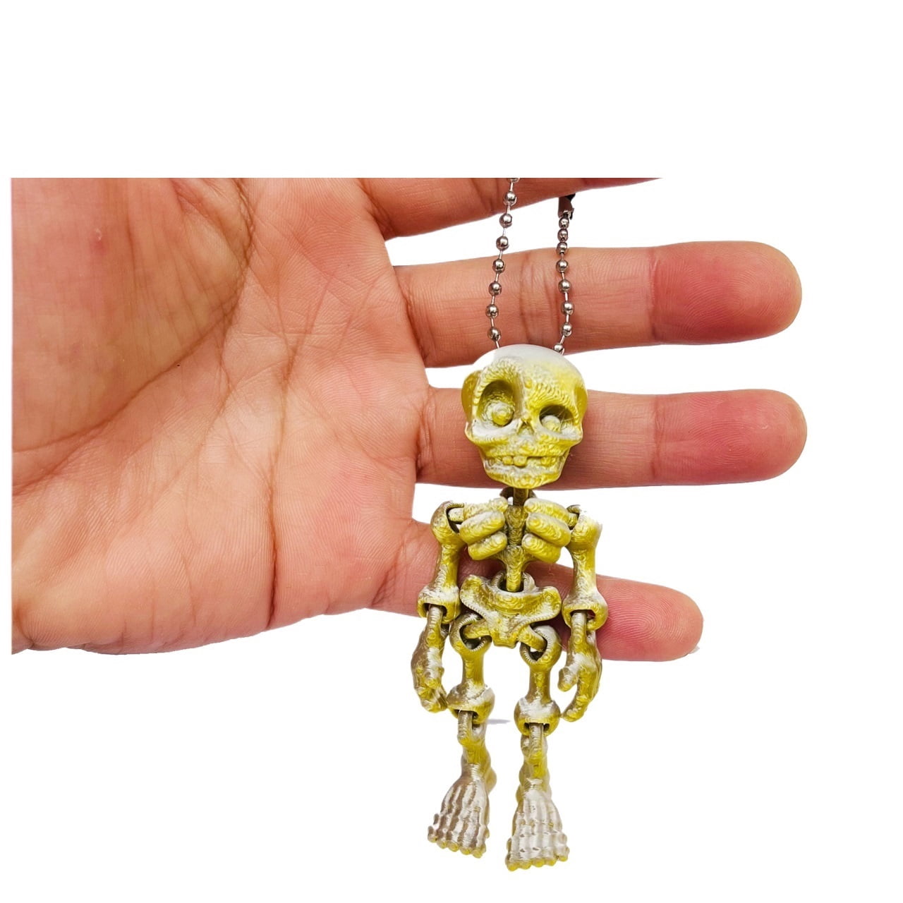 1PC 8CM 3D-printed strange skeleton person keychain, joint, movable ...