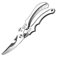 1PC 9.57-Inch Heavy Duty Poultry Shears, Spring Loaded Kitchen Scissors ...