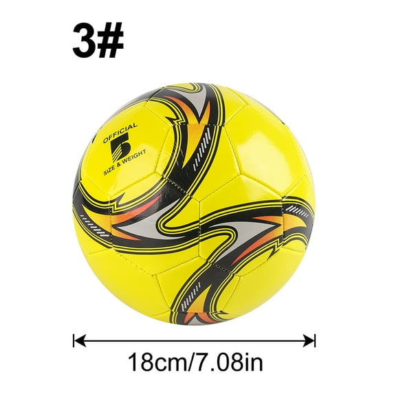 1PC A Size 3,4,5 Cyclone Football, Soft Inflatable Yellow Soccer Ball ...