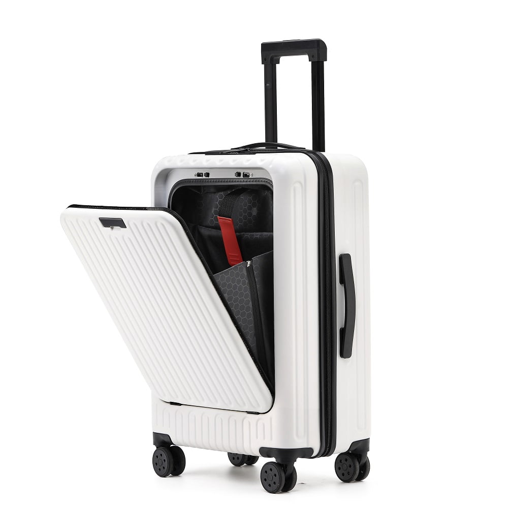 20-Inch Adult 1-Piece Front-Opening Computer Boarding Suitcase for ...