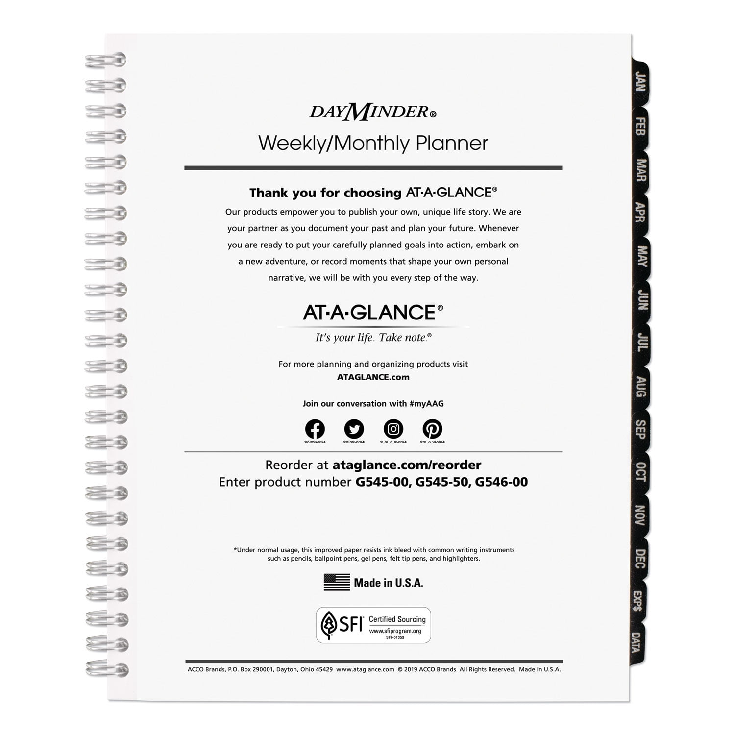 1PC AT-A-GLANCE DayMinder Executive Weekly/Monthly Refill, 8.75 x 7 ... 1PC AT-A-GLANCE DayMinder Executive Weekly/Monthly Refill, 8.75 x 7 ...