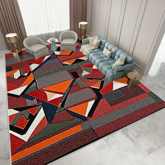 1PC Abstract Area Carpet Local Carpet, Lightweight Washable Easy-to ...