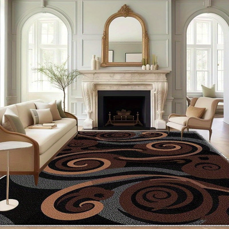 1PC Abstract Pattern Area Rug Local Carpet, Lightweight Washable Easy ...