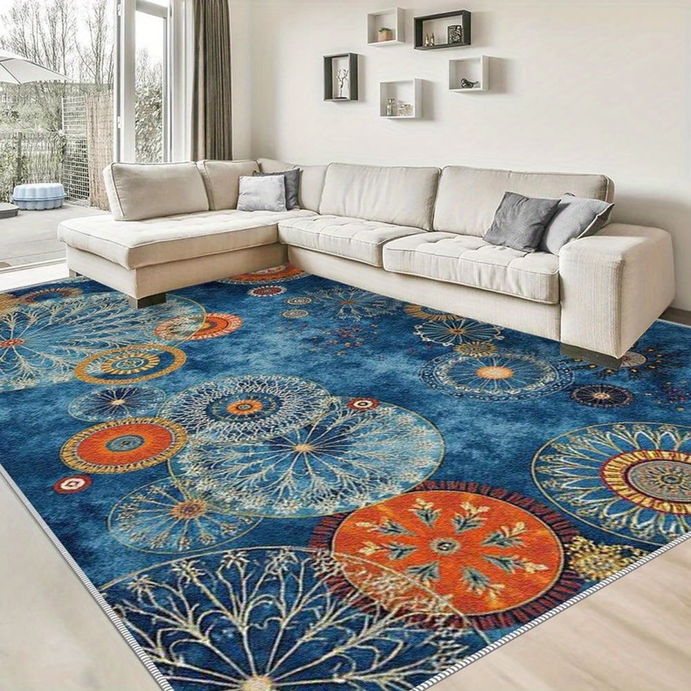 1PC Abstract Regional Carpet Local Carpet, Lightweight Washable Easy-to-Tidy Carpet Mat Festival ...