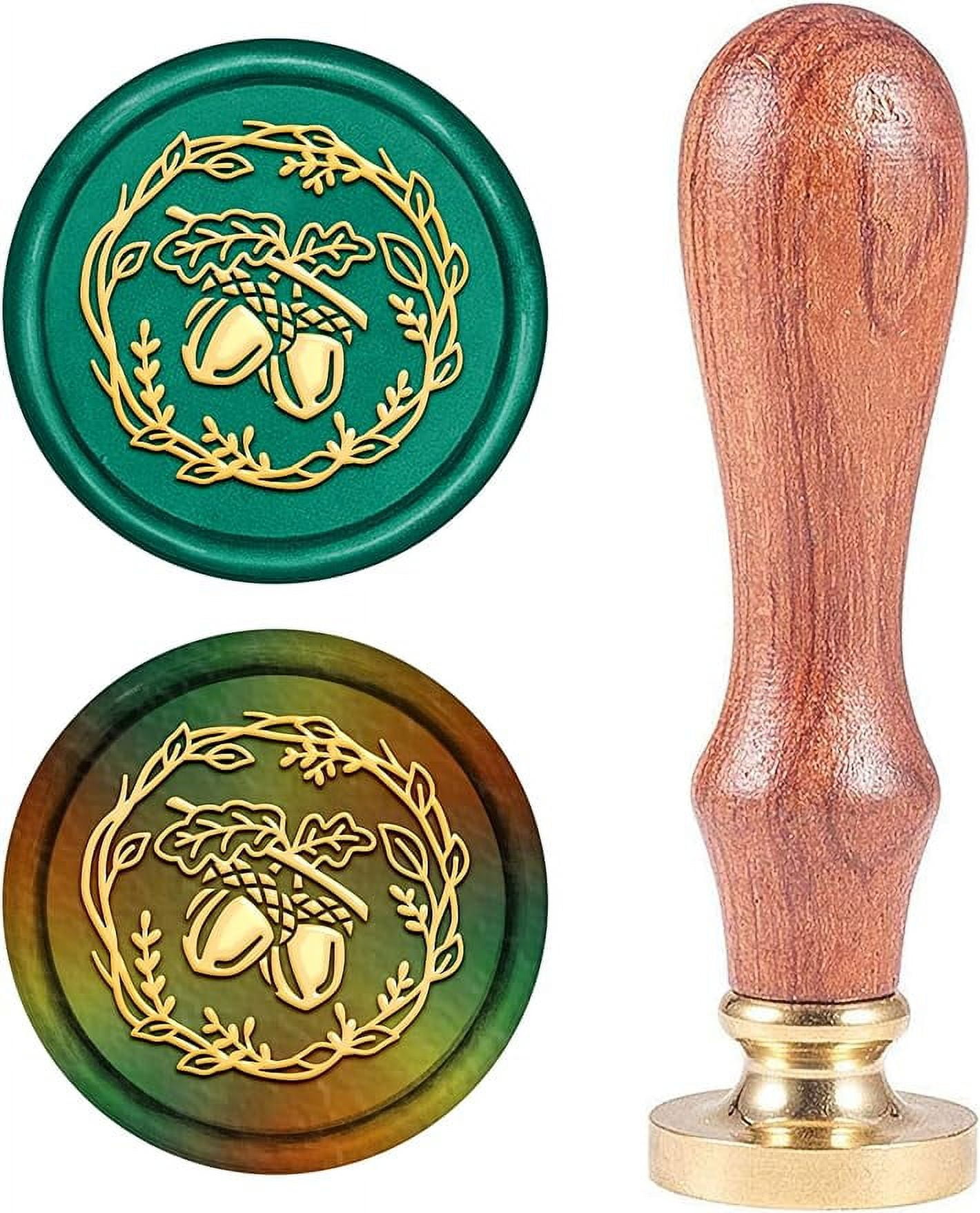 1PC Acorn Brass Sealing Wax Seal Stamp Wood Handle 83x22mm for ...