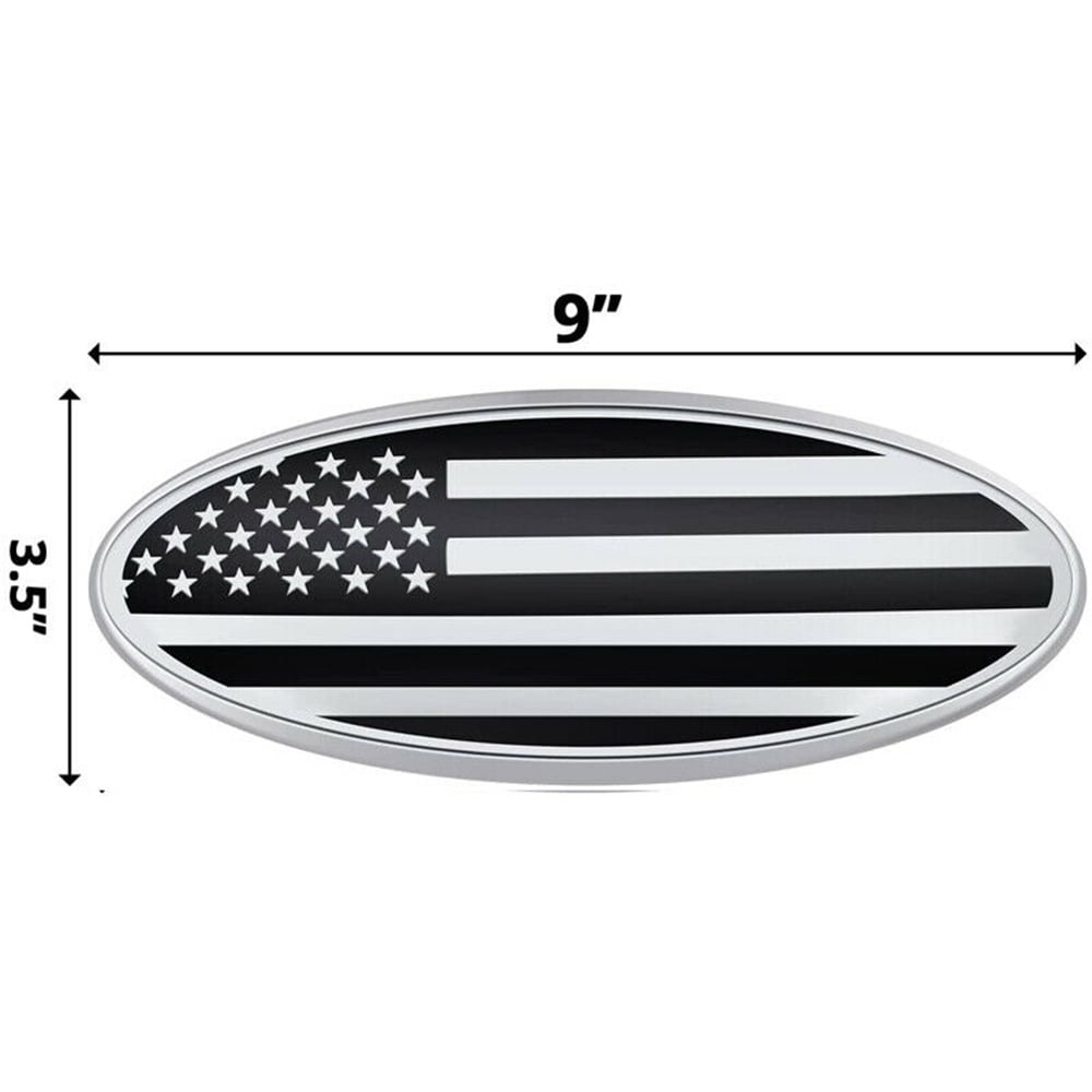 1PC American Flag Oval 9" ABS Aluminum For Ford F150 2005-2014 Car ...