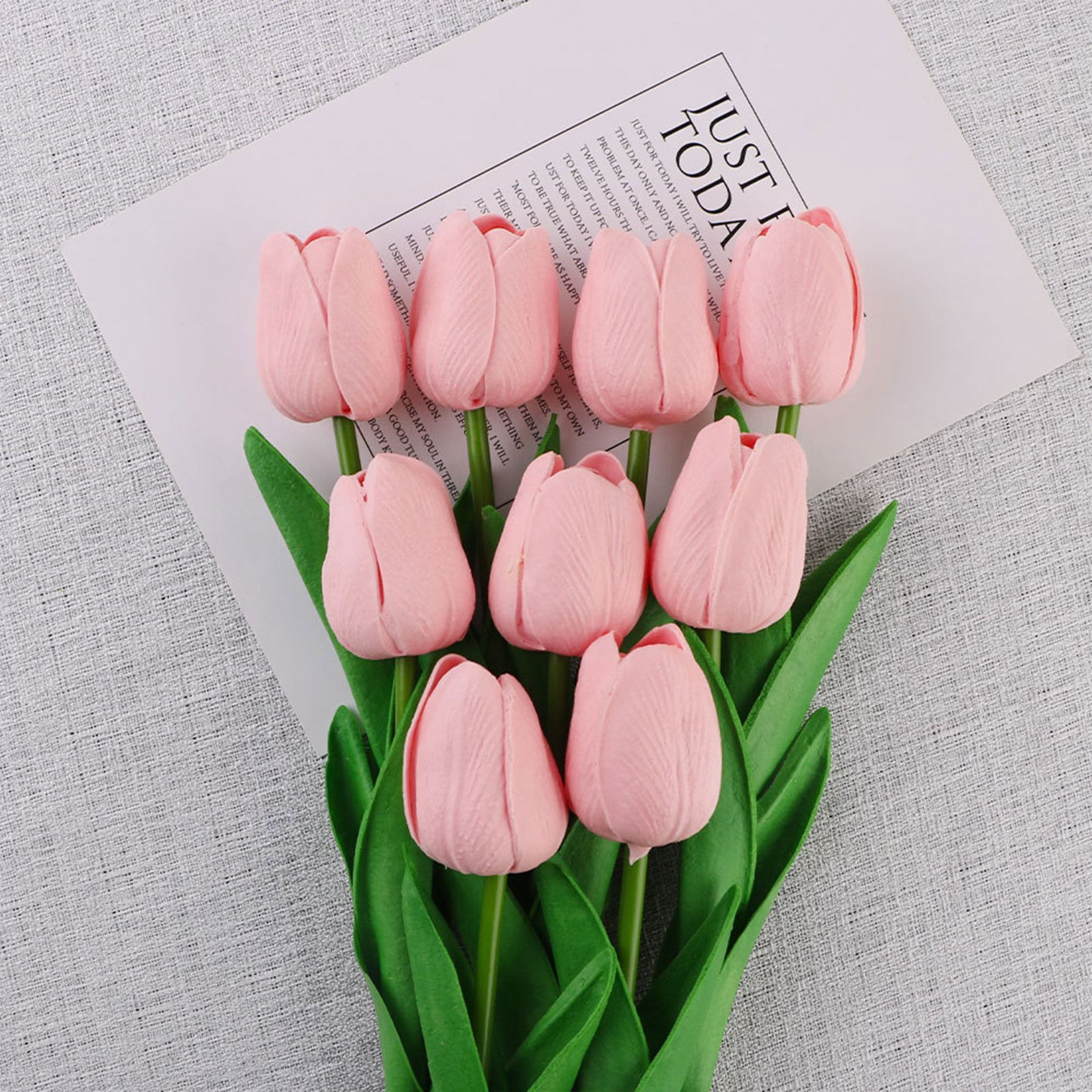 1PC Artificial Tulip Bouquet,Silk Flower Centerpiece for Wedding ...