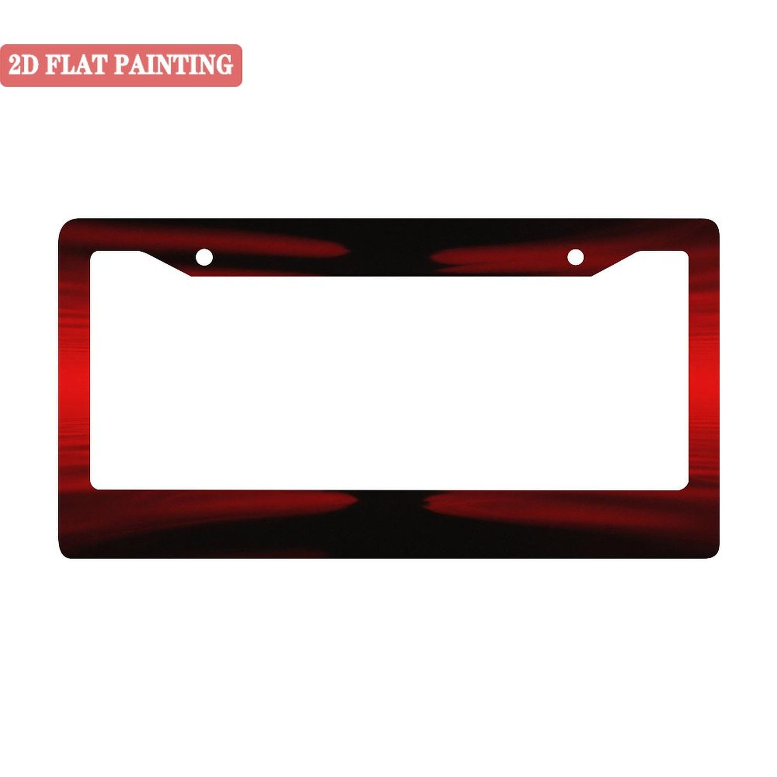 1PC Artistic Red - Black Abstract Car License Plate Frame Set 6.3x12 ...