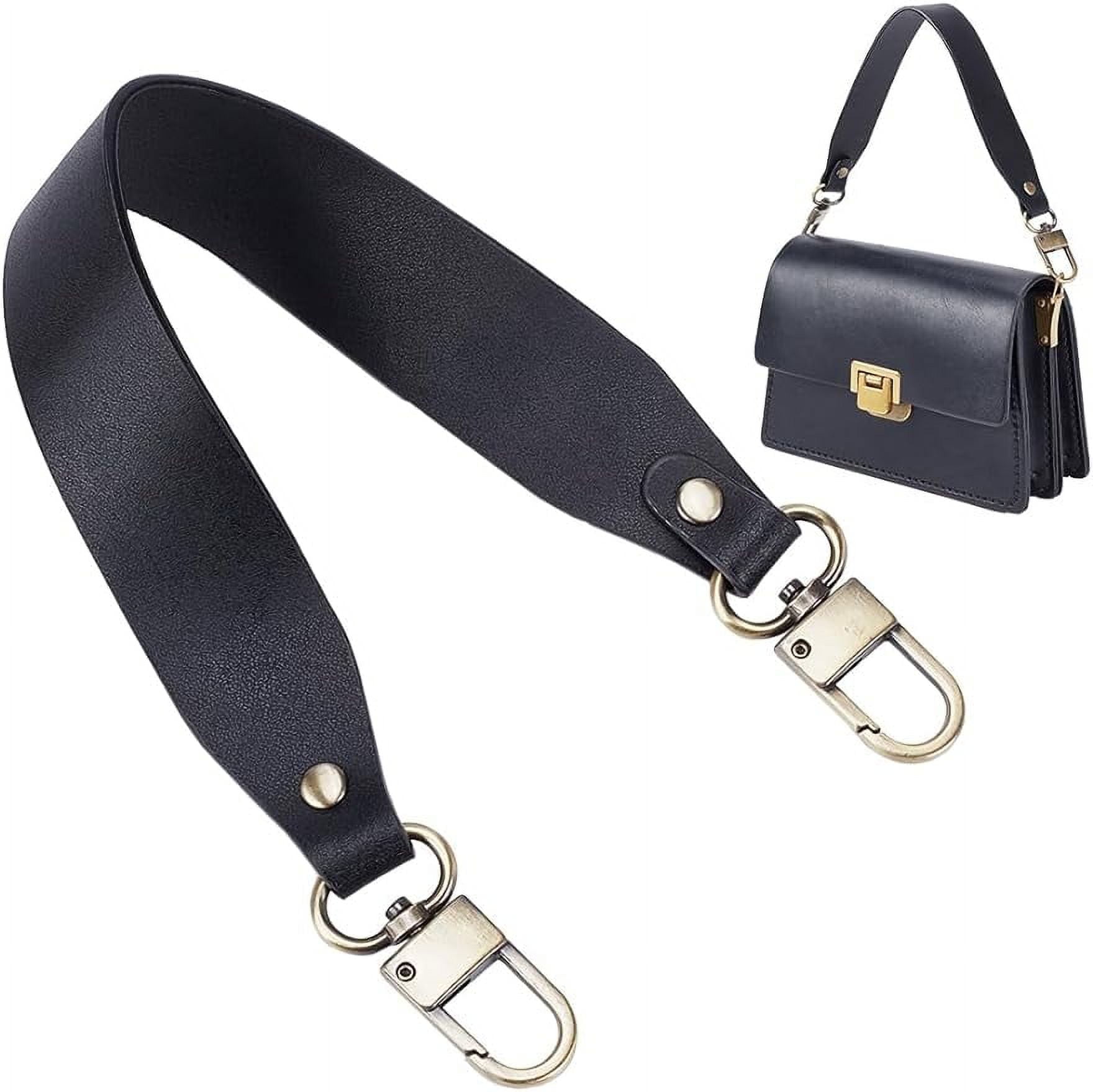 1PC Bag Handle Replacement Black Genuine Leather Purse Strap 14.5inch ...