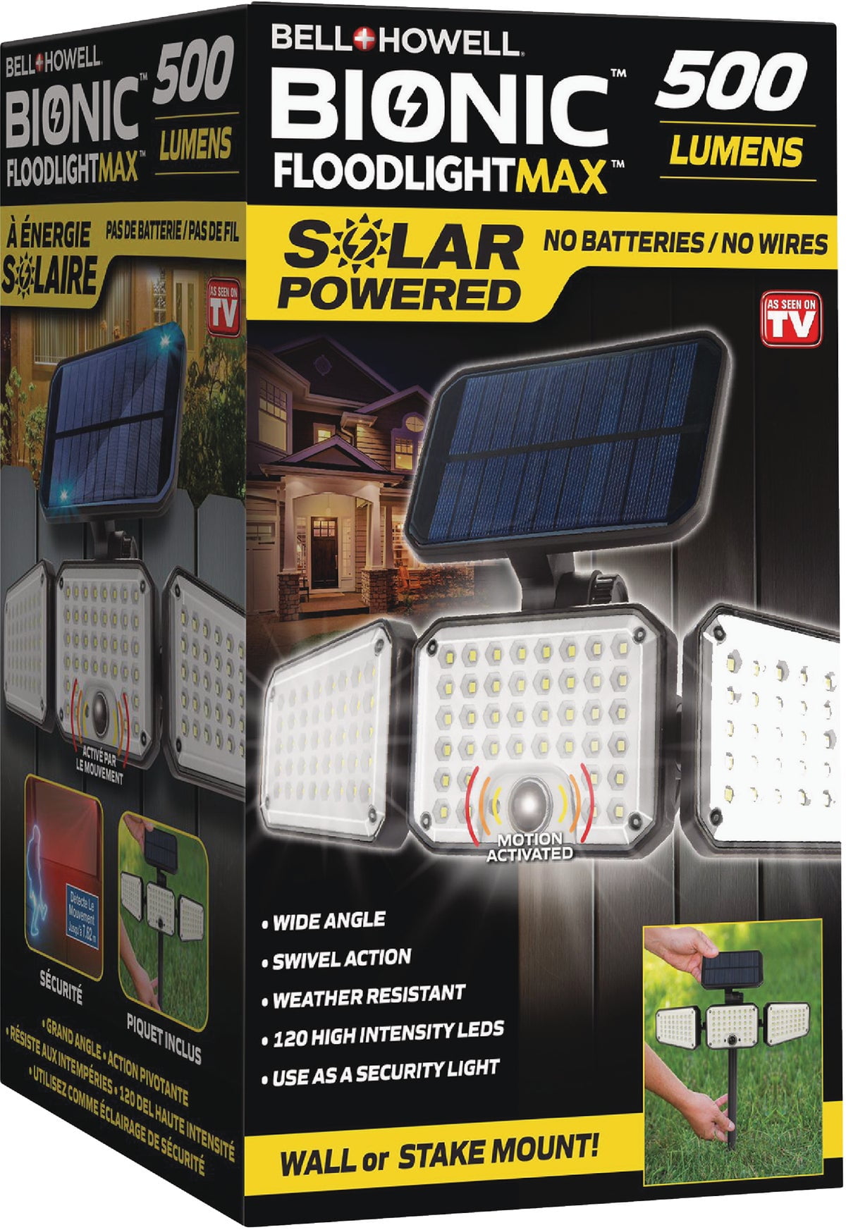 1PC Bell+Howell Bionic FloodlightMax Solar Floodlight White - Walmart.com