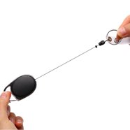 Uxcell Wire Keychain Cable Stainless Steel Key Ring Rose Red 6 Inch ...