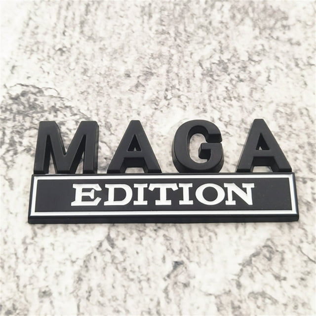 1PC Black With White Letter MAGA Edition 3D Universal Emblem Badge ...