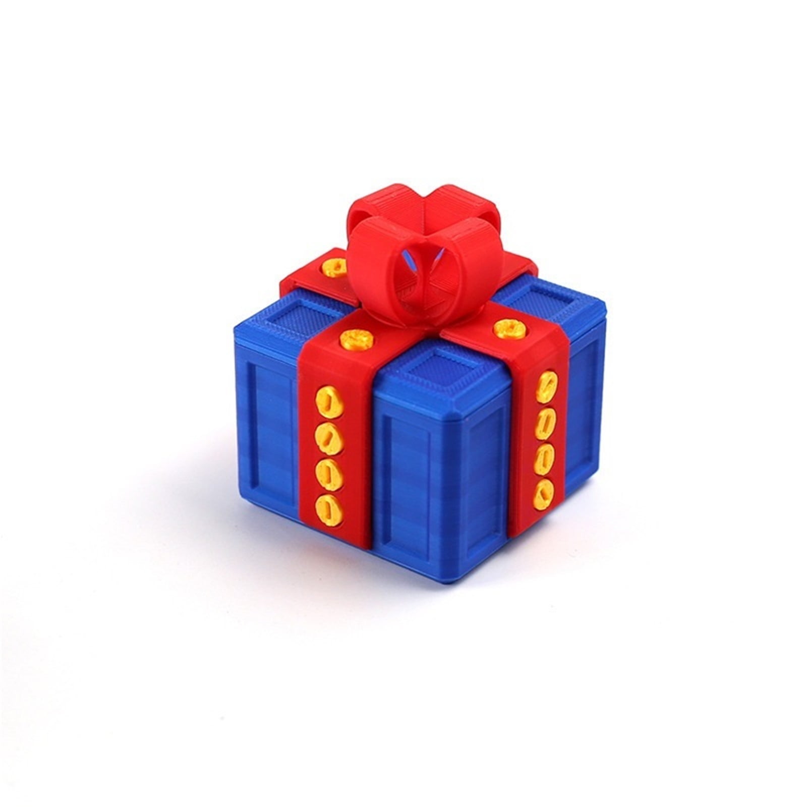 1PC Blue and Red 8cm 3D Printed Junk Gift Box as Christmas gift box ...