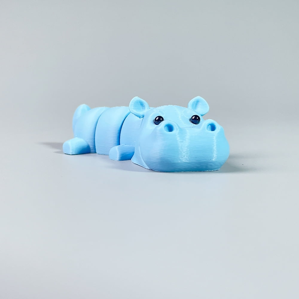 1PC Blue hippopotamus 8CM 3D Printed Hippo - New Stress Relief and ...