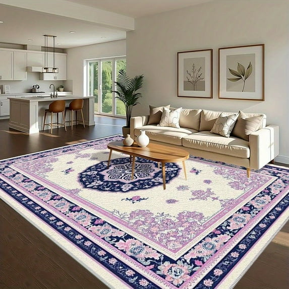 1PC Bohemian Style Regional Carpet Partial Carpet, Lightweight Washable ...