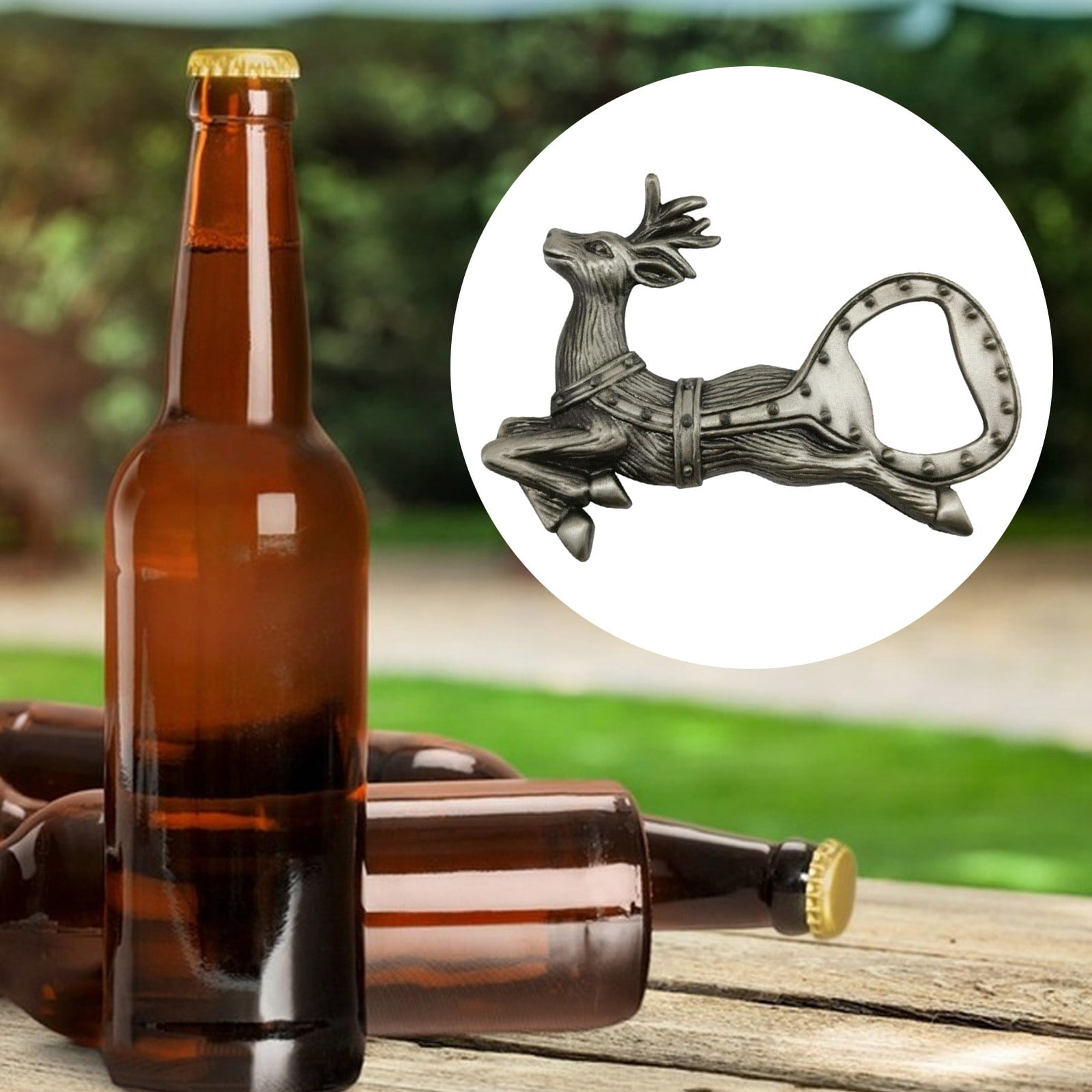1PC Bottle Opener Elks Bottles Opener Zincs Alloy Three Dimensionals ...