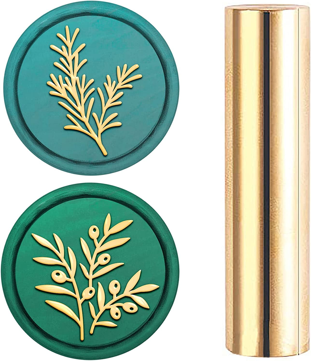 1PC Brass Sealing Wax Seal Stamp 2 Sides Mini Leaf Pattern 15mm for ...