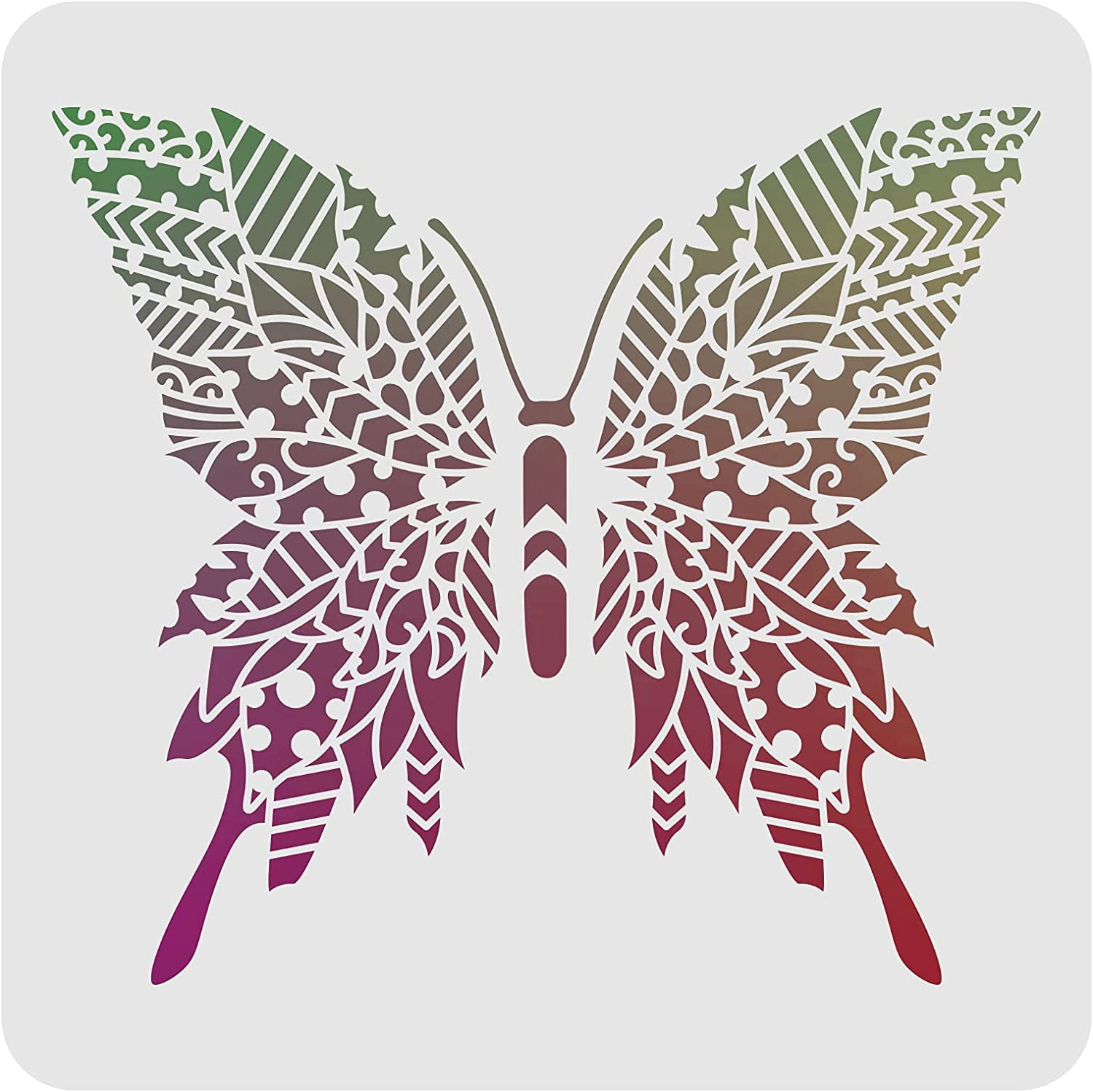 1PC Butterfly Stencils Wall Decoration Template 11.8x11.8inch Plastic ...