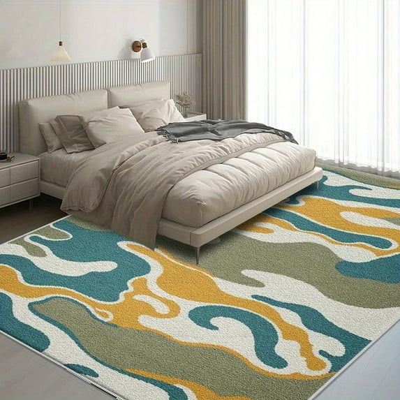 1PC Camouflage Pattern Area Rug Local Carpet, Lightweight Washable Easy ...