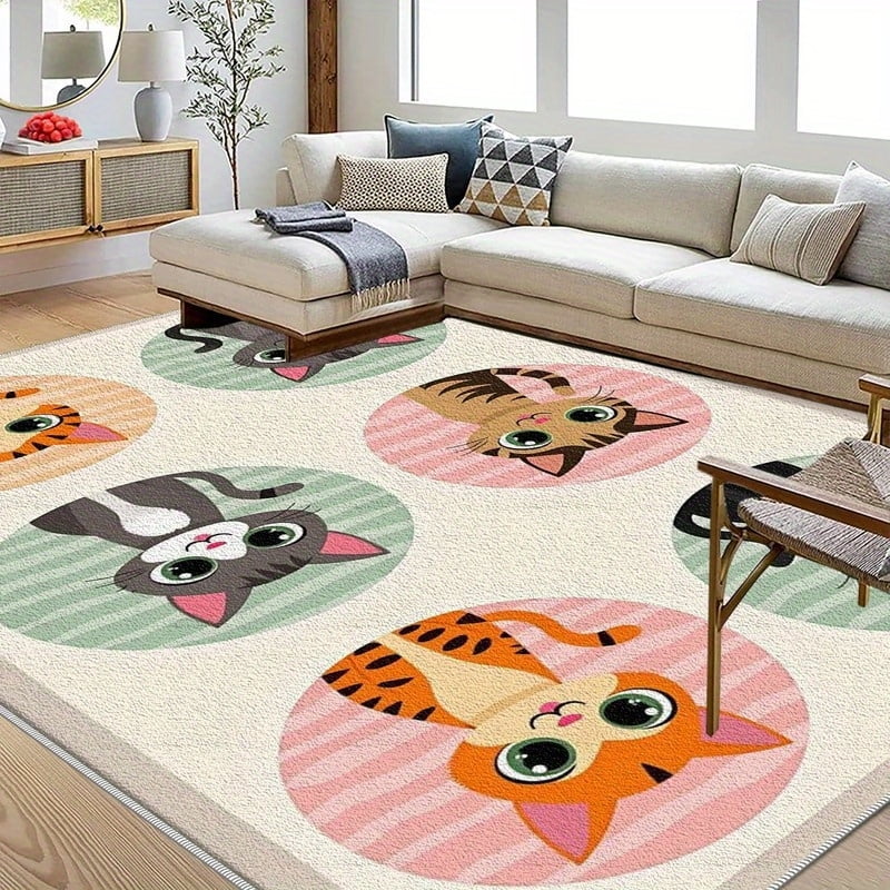 1PC Cartoon-style Regional Carpet Local Carpet, Lightweight Washable ...