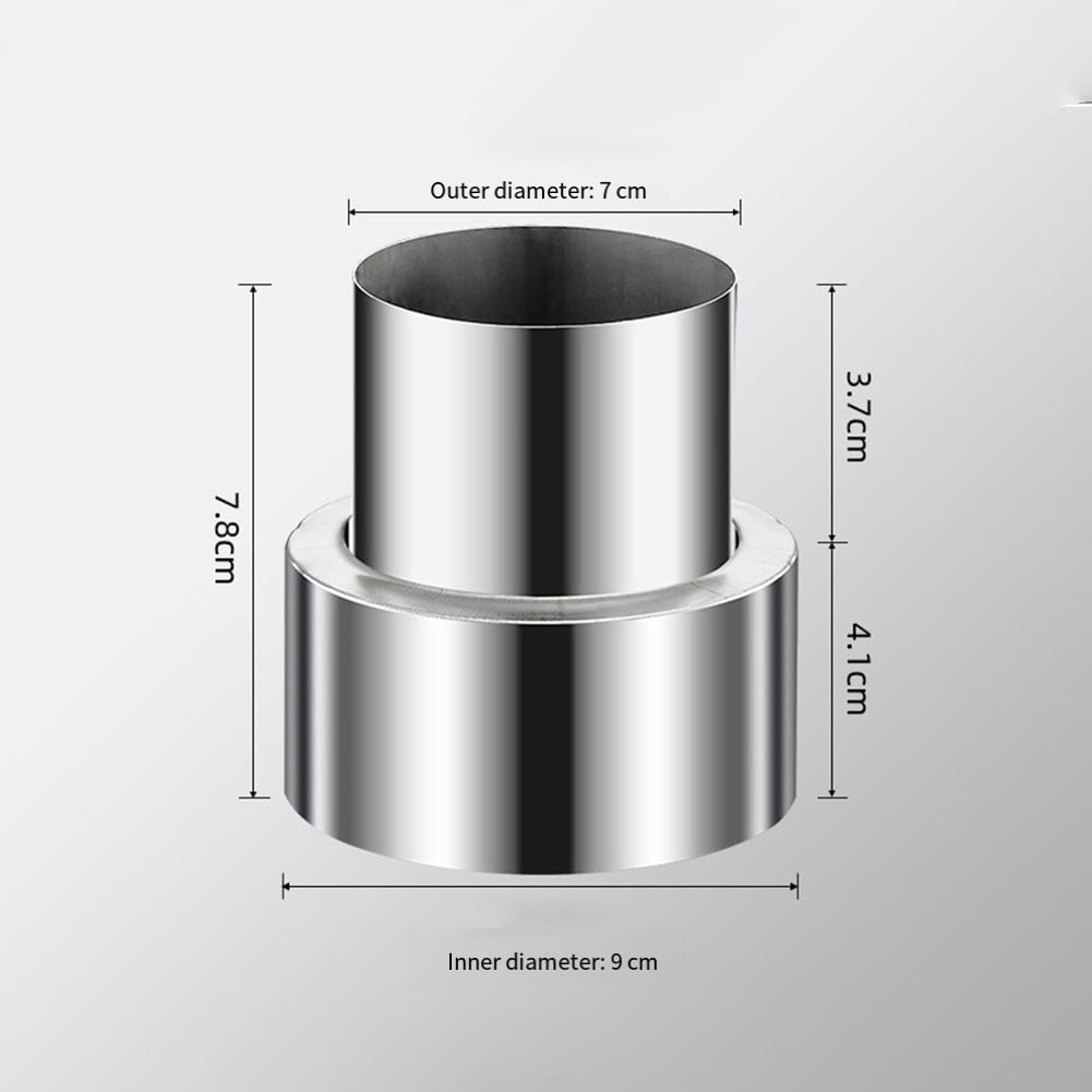 1PC Chimney Pipe Reducer Stainless Steel Flue Pipe Reducer Tubing ...