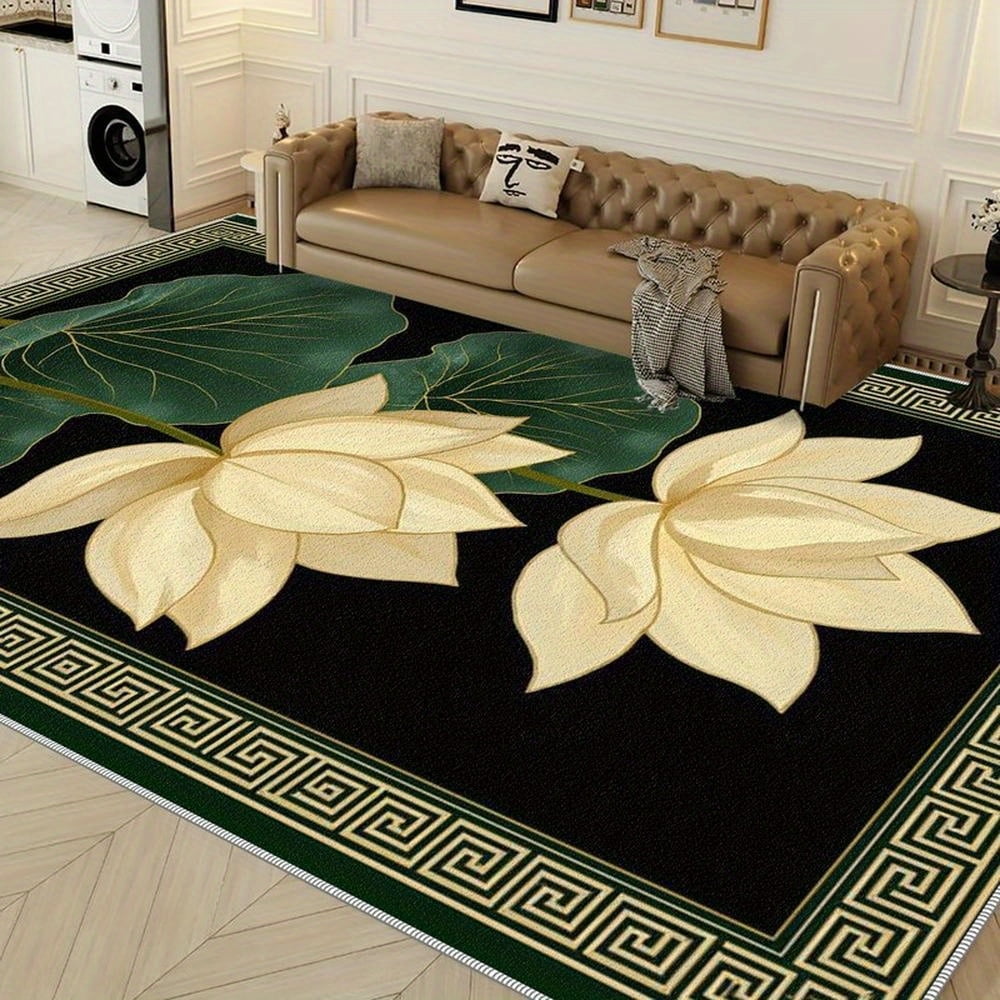 1PC Chinese Style Area Rug Partial Carpet, Lightweight Washable Easy-to ...
