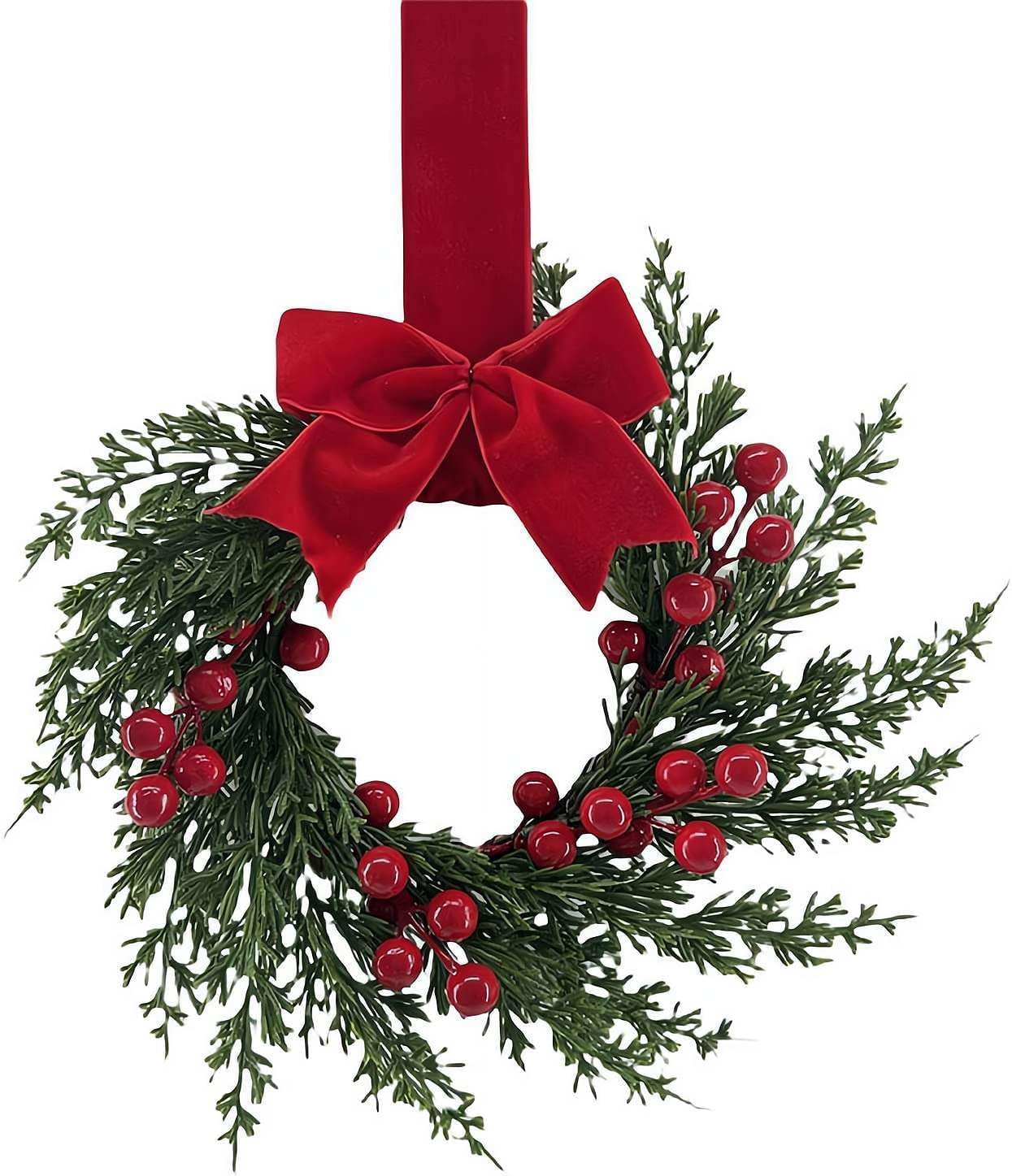 XEAZON 1PC Christmas Kitchen Cabinet Wreaths, 10" Kitchen Decor Small ...