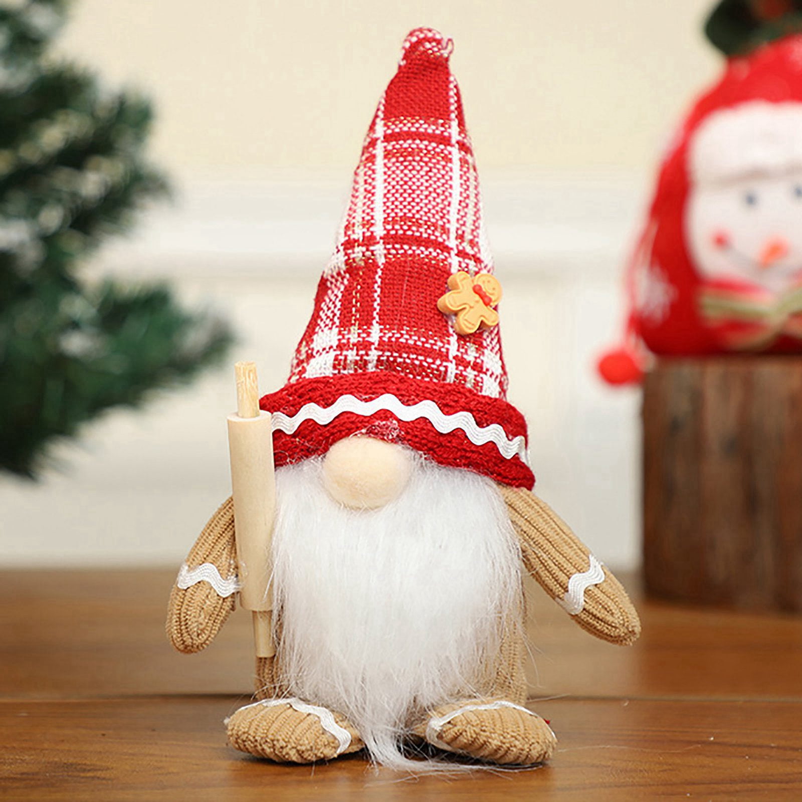 1PC Christmas Gnomes Plush with Gingerbread,Handmade Xmas Tomte Swedish ...