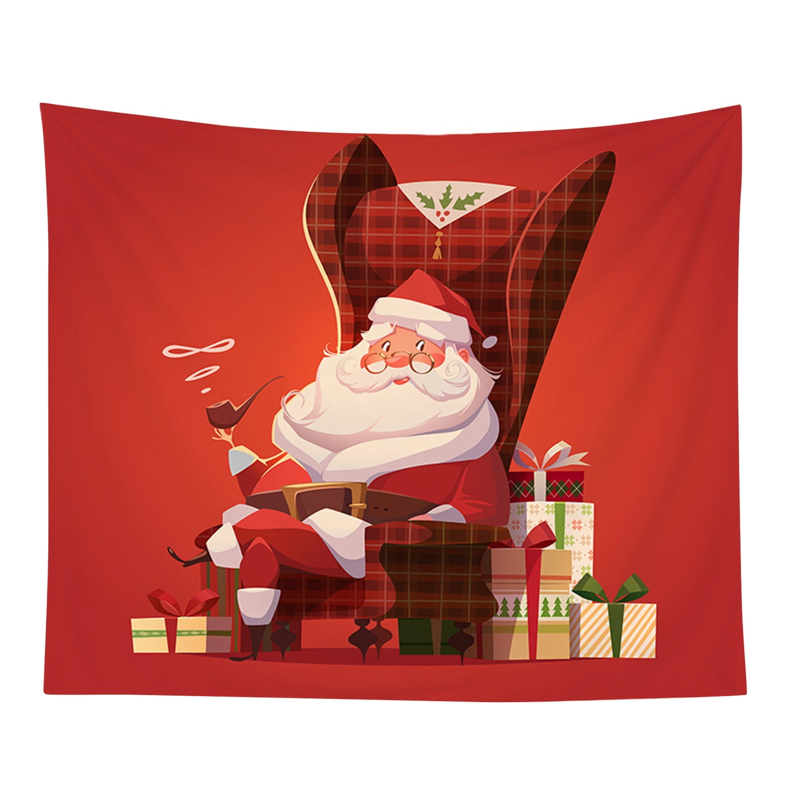 1PC Christmas Tapestry (Two Traceless Nails+Two Small Clips) Wall ...