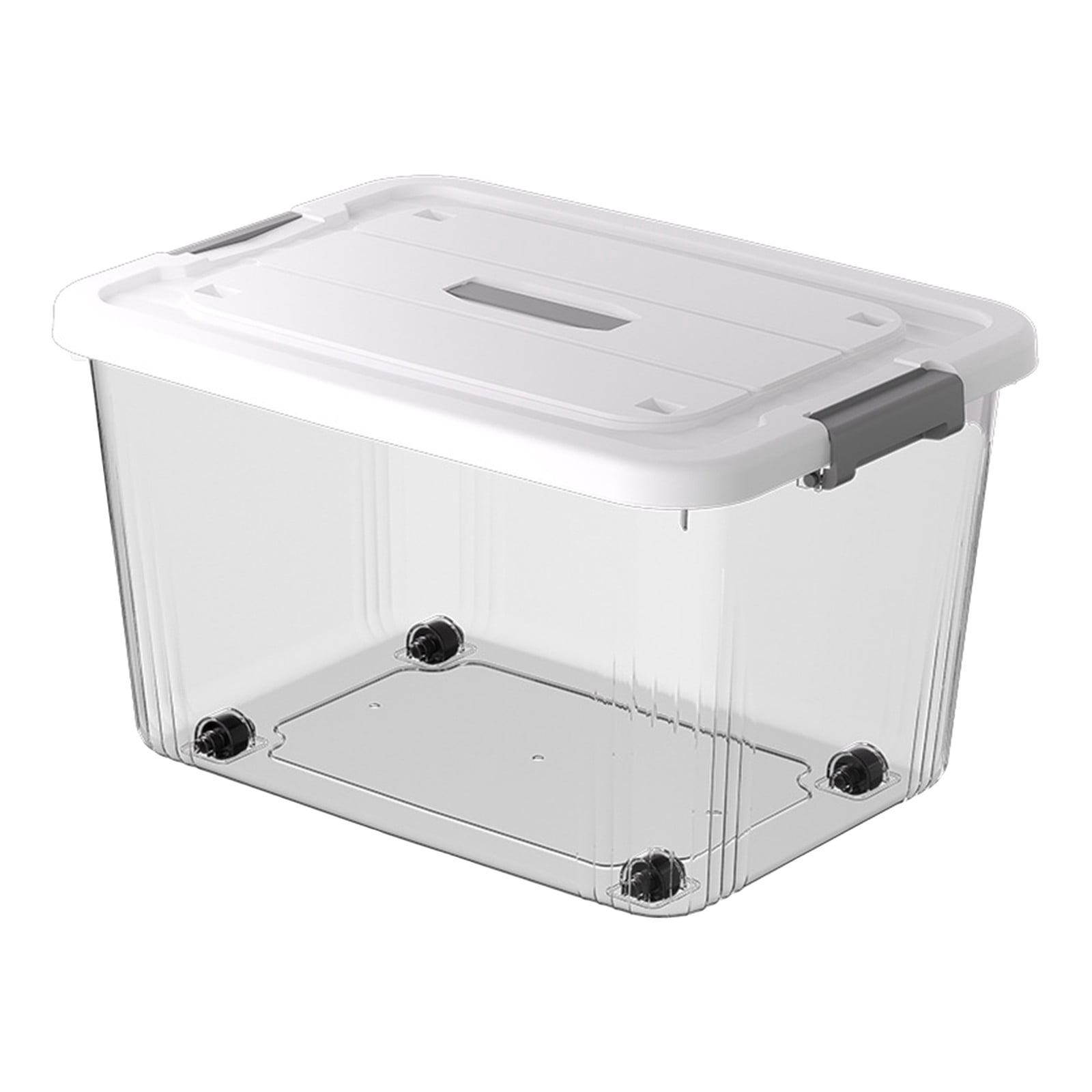 1PC Clear Thickened Plastic Storage Bins with Lids Stackable and ...