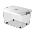 1PC Clear Thickened Plastic Storage Bins with Lids Stackable and ...