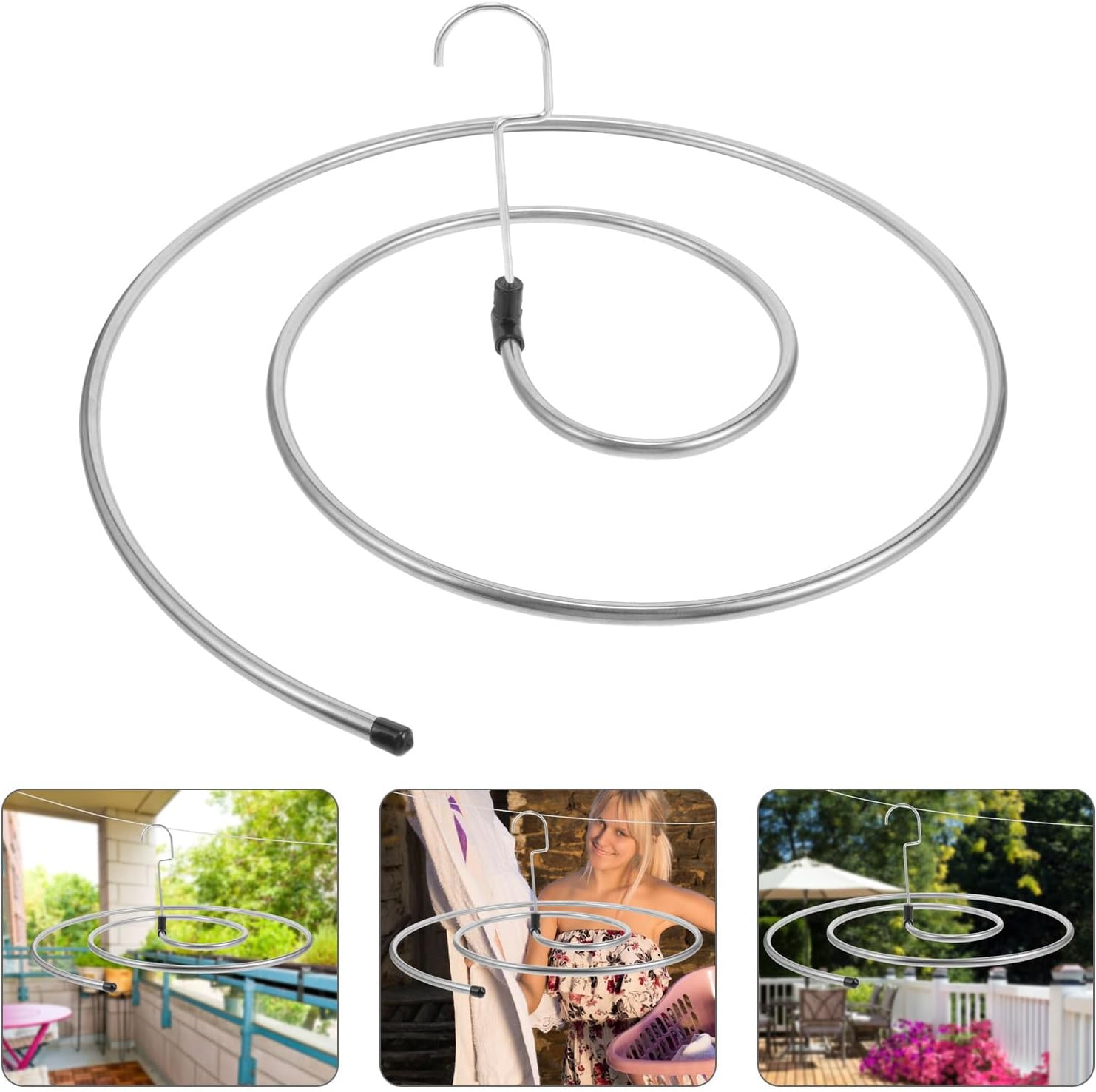 1PC Clothes Drying Rack, Stainless Steel Spiral Shaped Hangers, Quilt ...