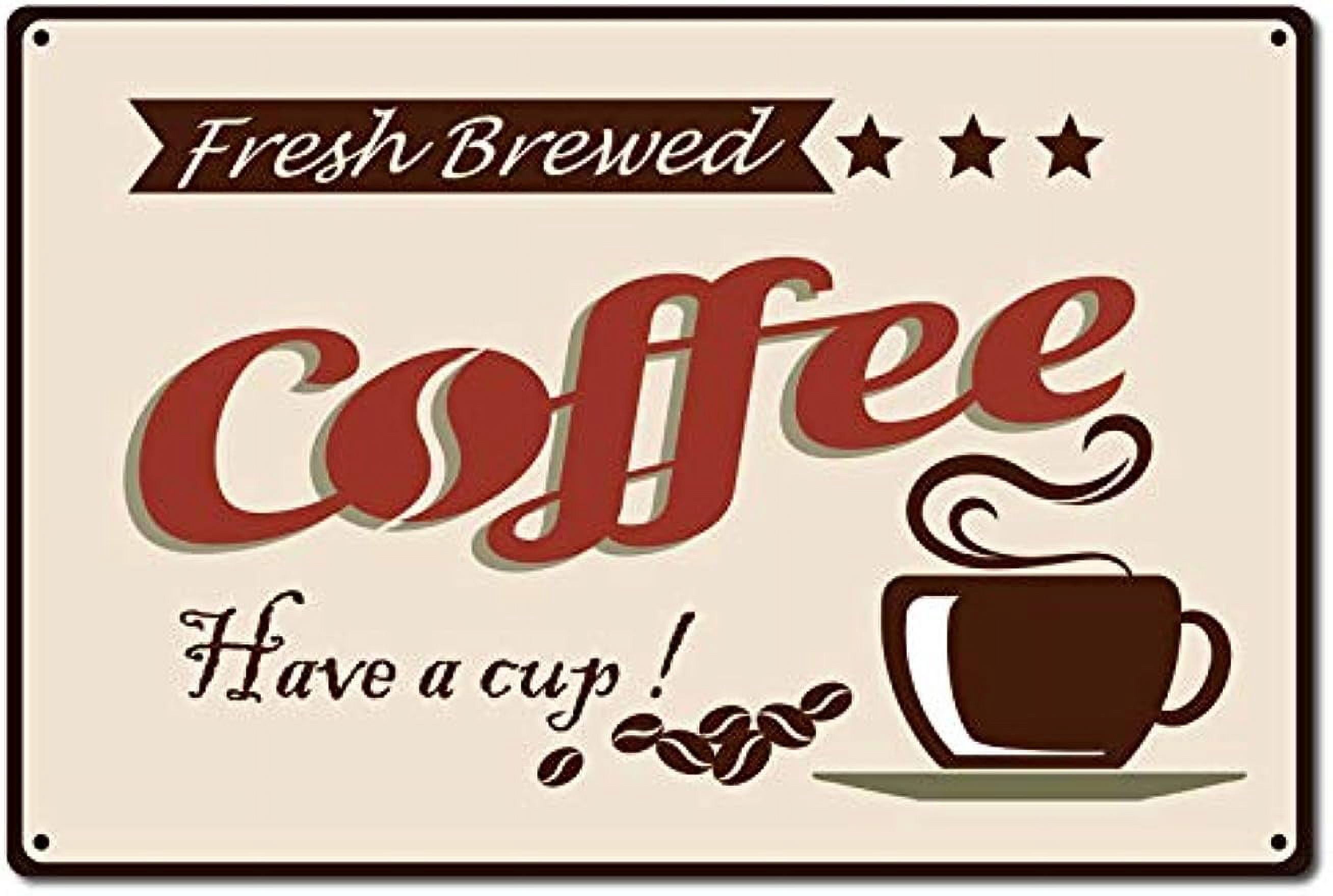 1PC Coffee Metal Tin Sign Vintage Signs Iron Painting Plaque Poster for ...