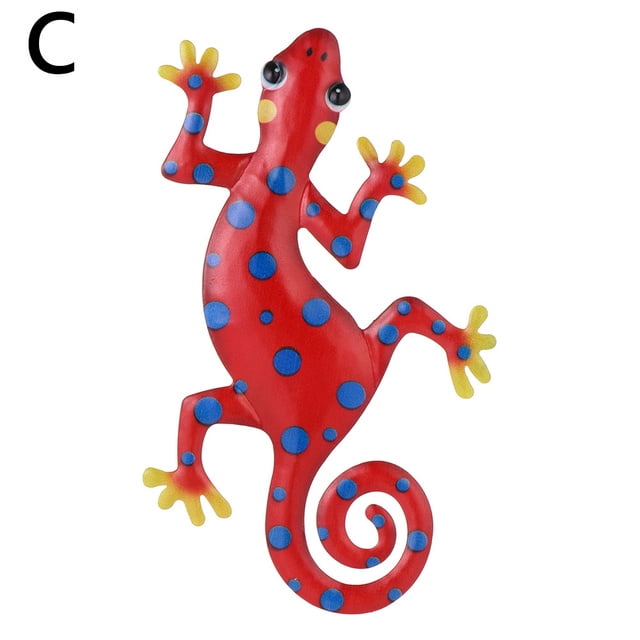 1PC Colorful Metal Gecko/ Wall Decor Art Inspirational Sculptures ...