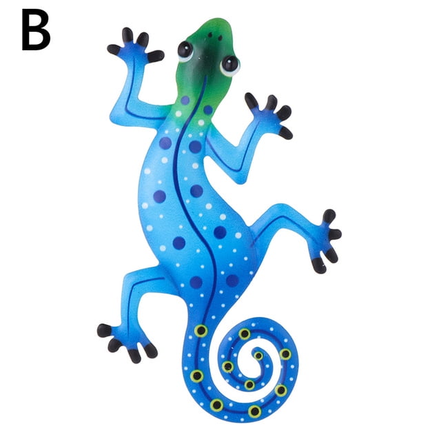 1PC Colorful Metal Gecko/ Wall Decor Art Inspirational Sculptures ...