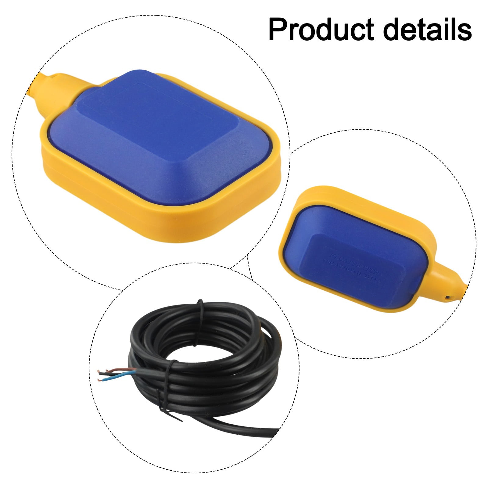 1Pc Controller Tethered Float Switch For Sump Pumps Cable Float Water ...