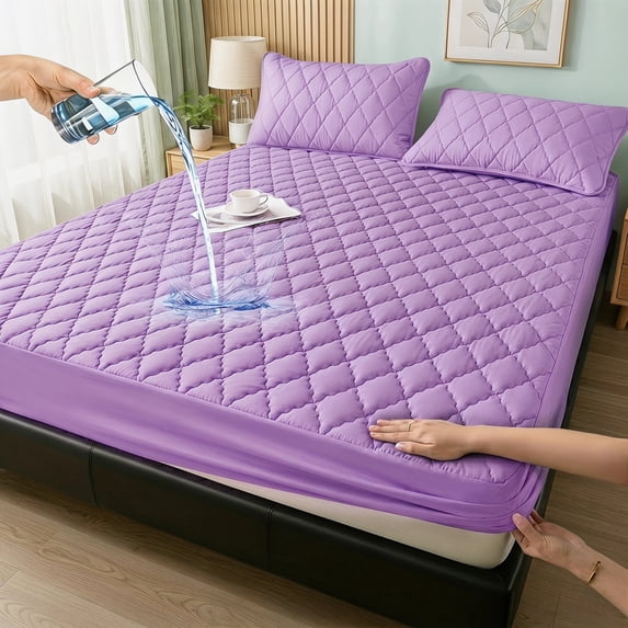 1PC Cool And Soft 100% Waterproof Mattress Protector, All-Season ...
