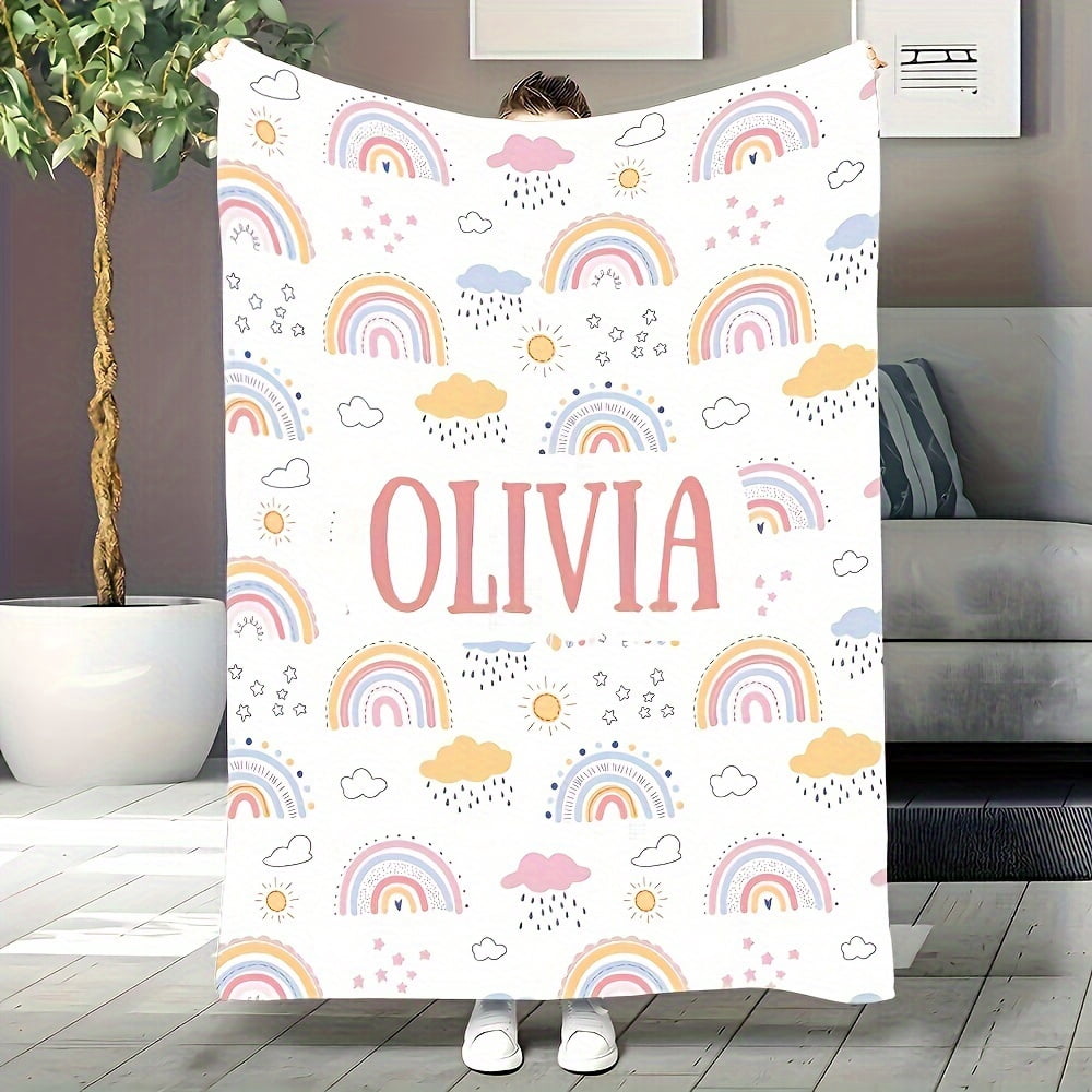 1PC Cozy Olivia Blanket - Ultra-Soft, Plush, And Breathable For Year ...