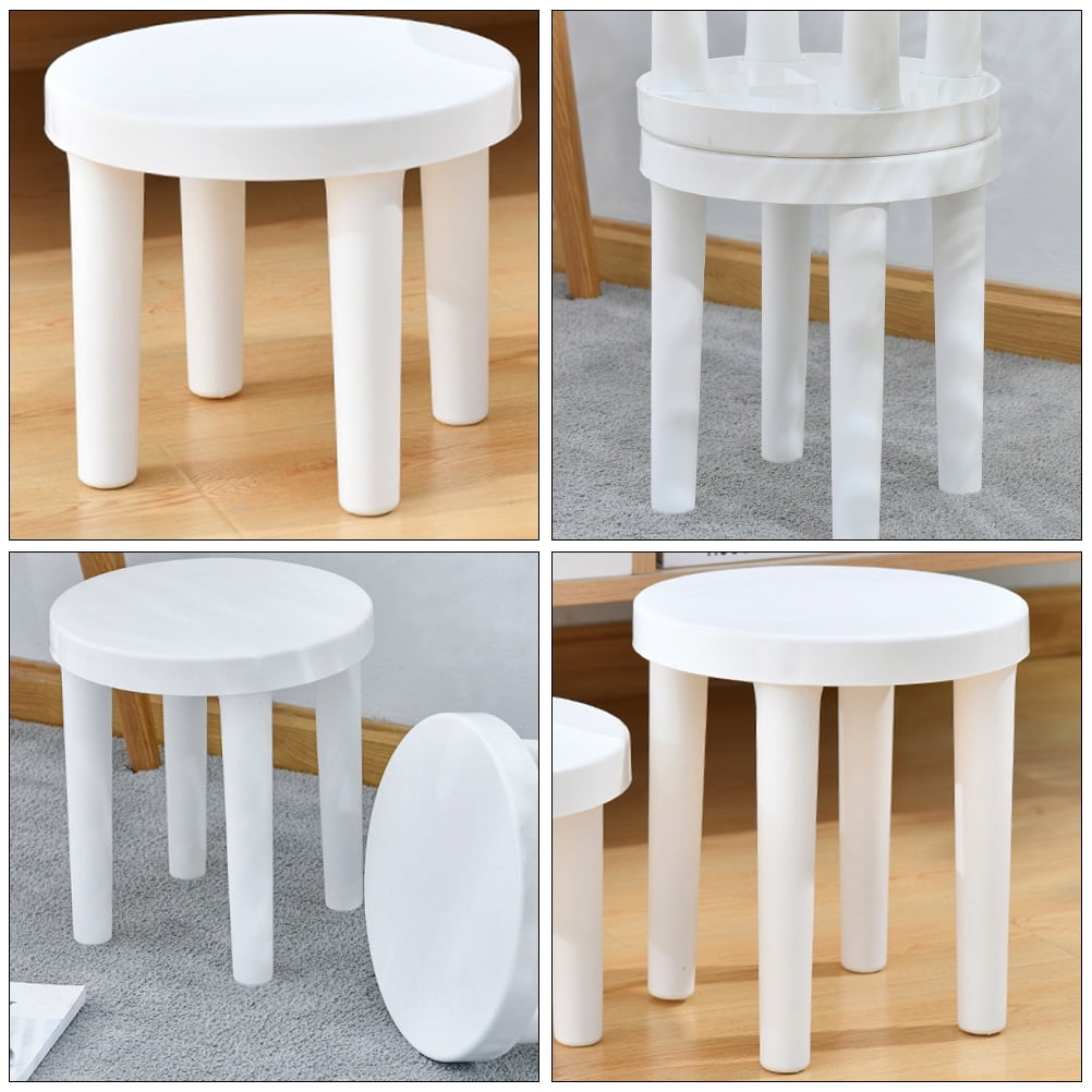 1PC Creative Plastic Small Low Stool Bathroom Anti-slip Round Stool ...