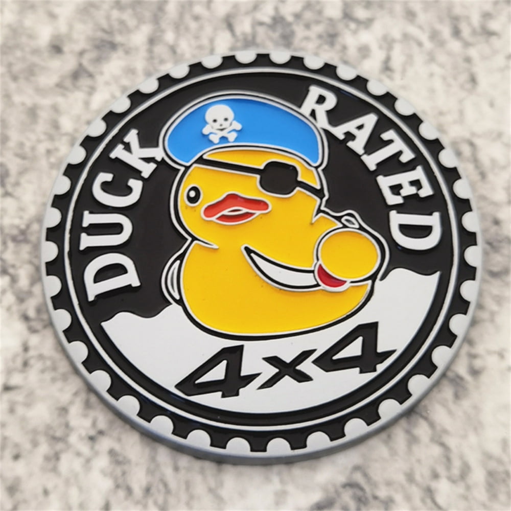 1PC Custom New 62mm Small Yellow Duck Rated 4x4 Round Sticker Decal for ...