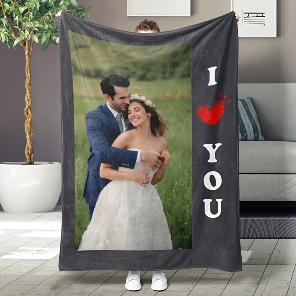 1PC Custom Personalized Blanket Personal Photo Flannel Bed Blanket ...