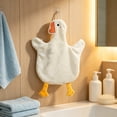 1PC Cute Duck Hand Towels with Hanging Loops, Quick Dry Soft Absorbent ...