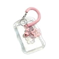 1PC Cute Star Photocard Holder Keychain - Transparent Student ID Card ...