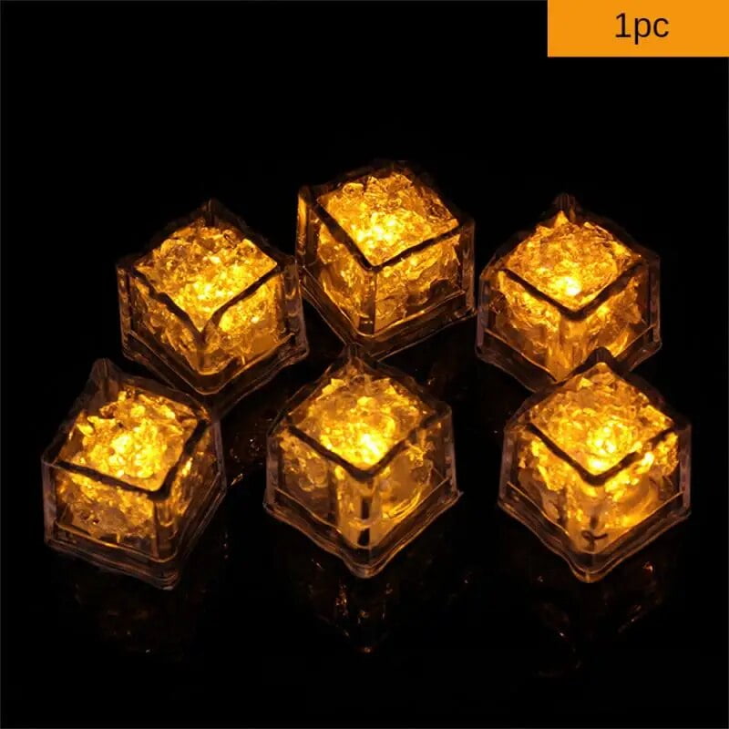 1PC DIY Colorful Flash LED Ice Cubes Touch Sensitive Lights Festival ...