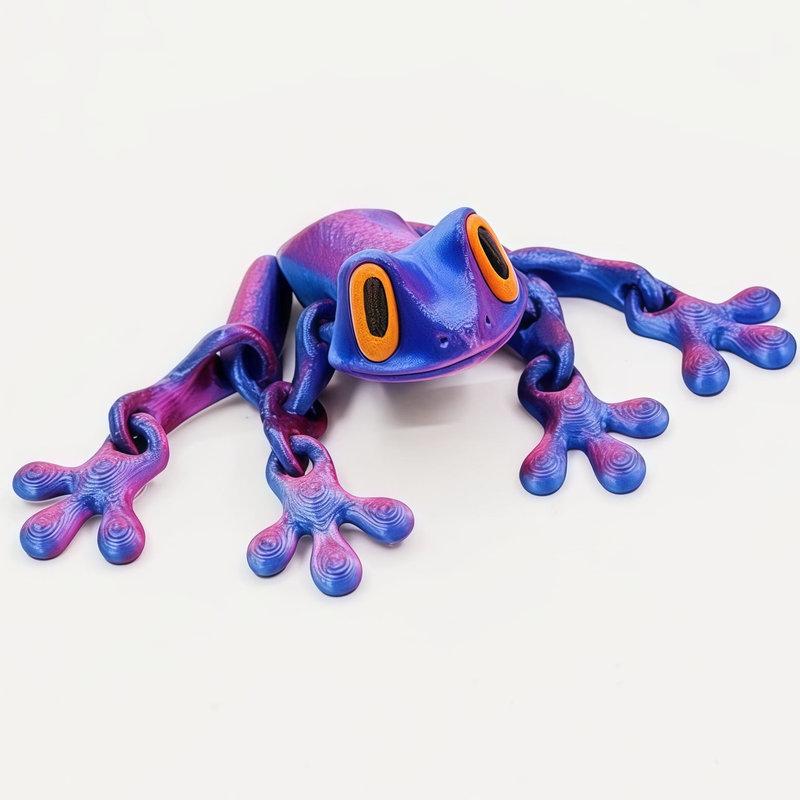 1PC Dark purple 15.5cm 3D printed frog joint movable ornament - Walmart.com