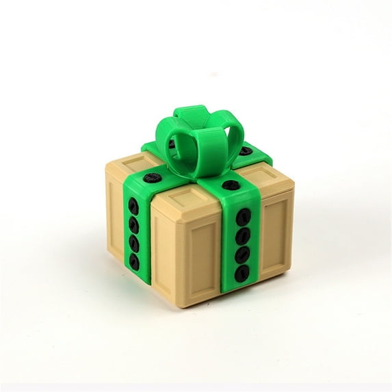 1PC Desert Yellow and Green 6cm 3D Printed Junk Gift Box as Christmas ...