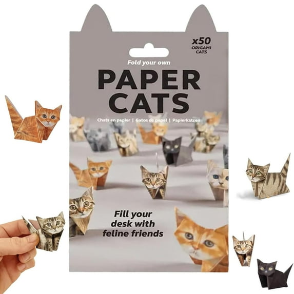 1PC Diy Paper Cats Origami Kit, 50 Sheets Diy Origami Paper for Kids ...